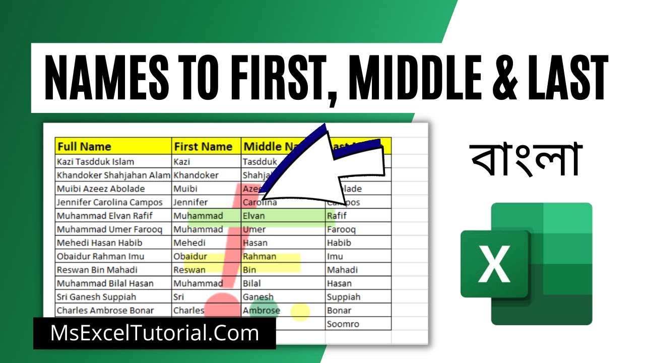 How To Split Full Name To First Middle Name And Last Name In Excel In How To Split Full Name To First Middle Name And Last Name In Excel In