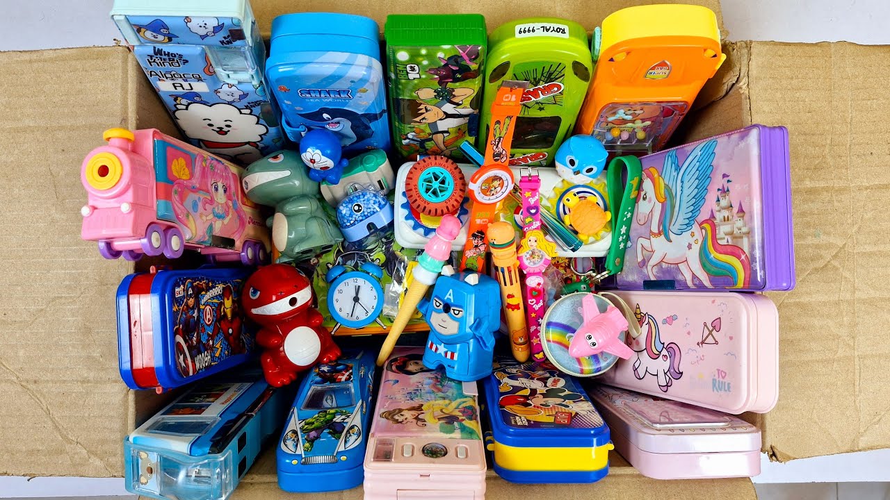 Ultimate Stationery, toys & gadgets collection - geometry box, sharpner ...