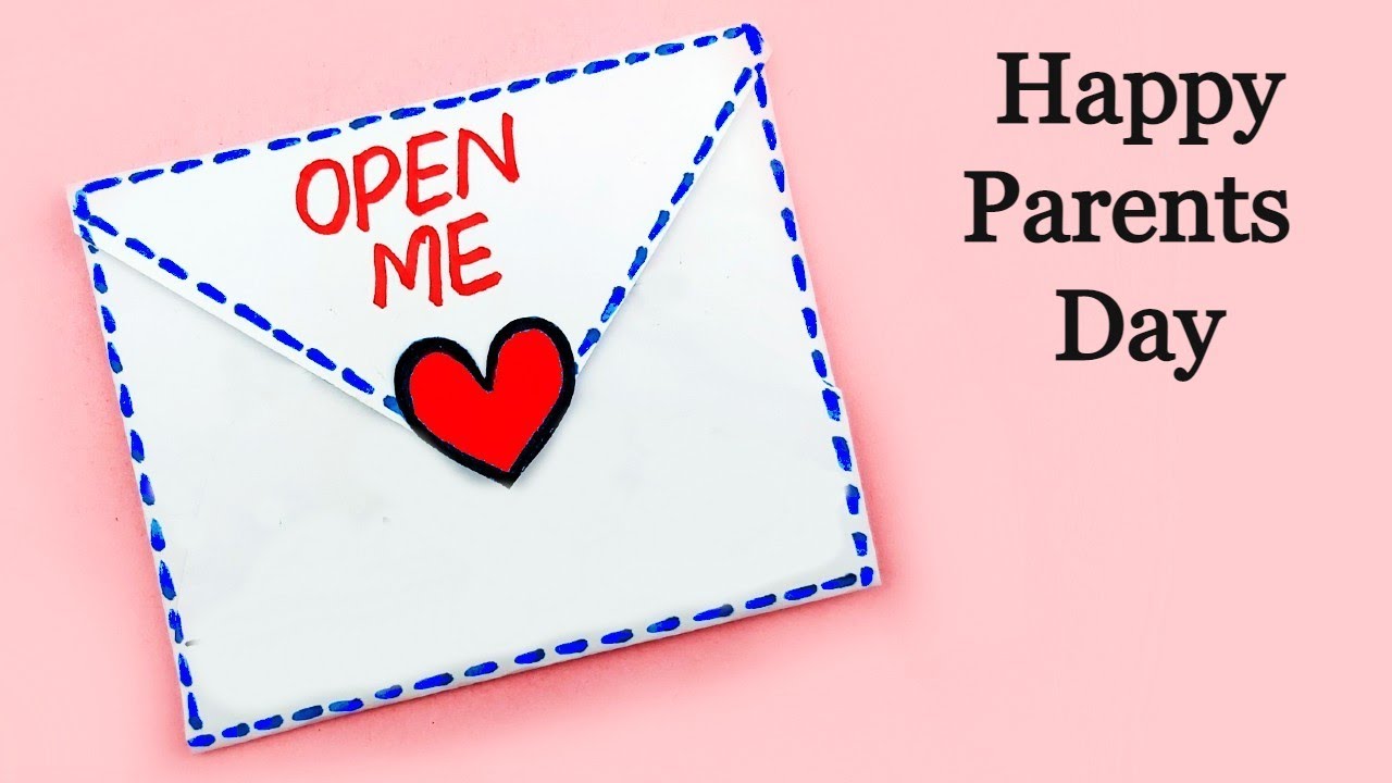Parent's day card making handmade/ Easy and beautiful card for parent's ...