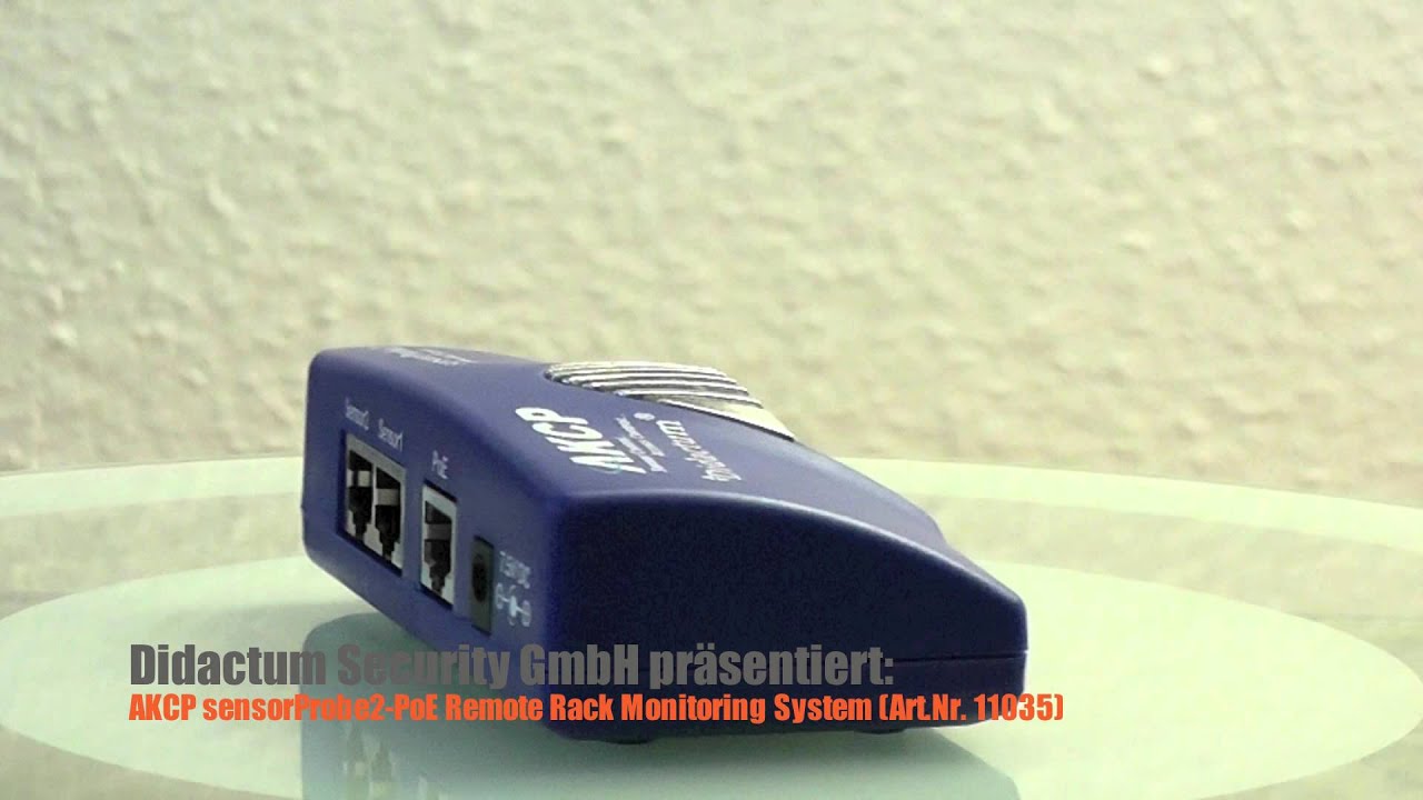 AKCP sensorProbe2-PoE Rack Monitoring System des Herstellers AKCess Pro - YouTube