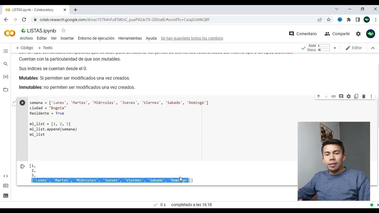 LISTAS Y TUPLAS en python #9 - YouTube