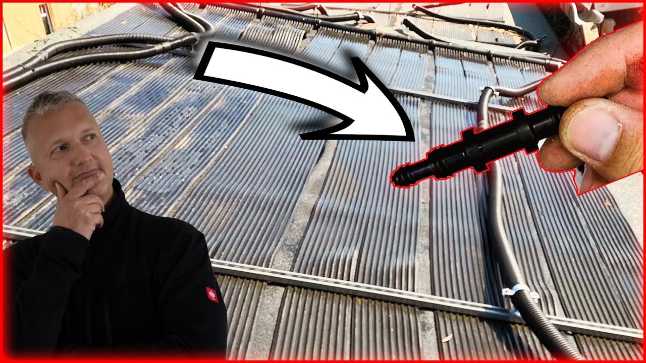 Pool heating: Repairing EPDM solar mats and fixing them securely - step ...