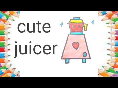How to Draw a cute Juicer Mixer Easy Step By Step Drawing - YouTube