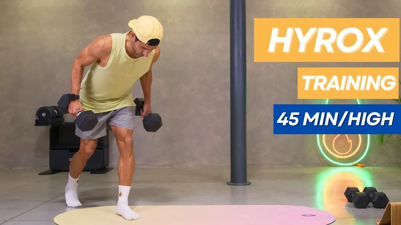Allenamento HYROX | Workout Completo con Manubri 45 Min | AMRAP + EMOM ...