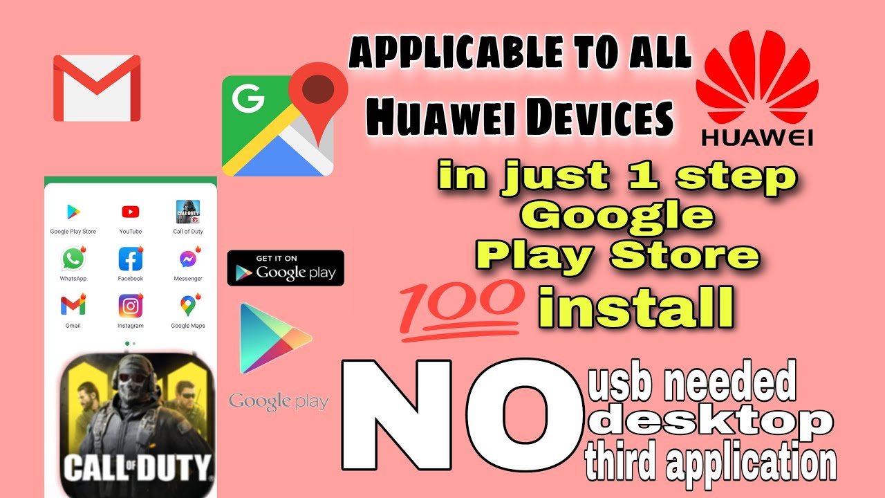 How to install Google services on Huawei devices: 2021 In just 1 step ...