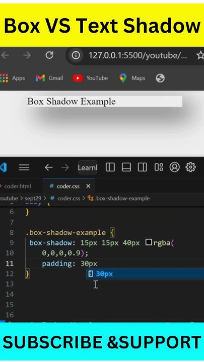 Box Shadow Vs Text Shadow Css Property Enhanc Shorts Cssdesign Csshtmlcss Coderbro04 