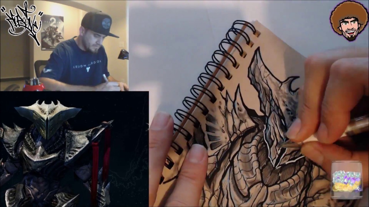 Time-Lapse drawing Alak Hul the Darkblade from Destiny by KobOneArt ...