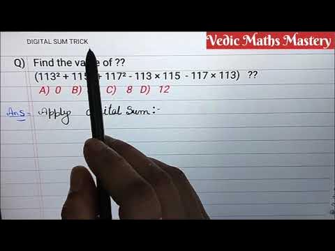 Digital Sum | Digital Sum Calculation Method | Short Trick | Vedic Maths Mastery | - YouTube