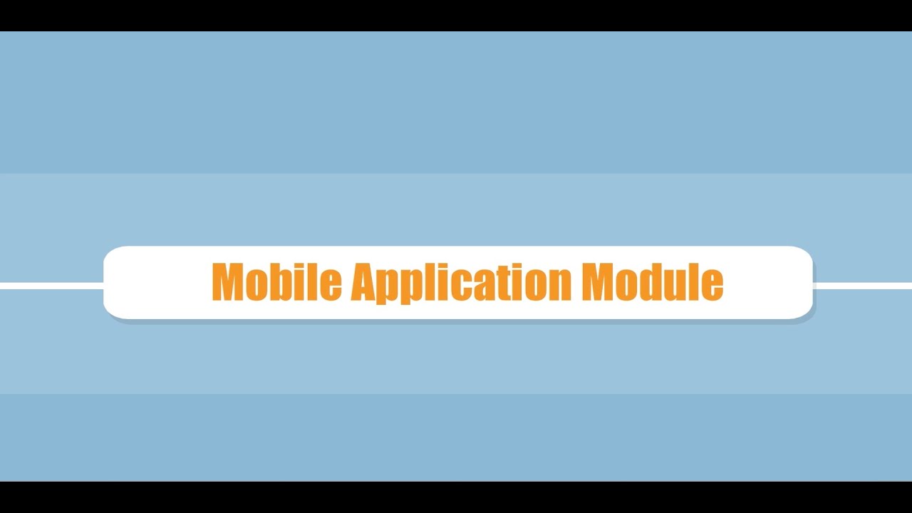 ชุดวิชาโปรแกรมประยุกต์บนอุปกรณ์เคลื่อนที่ (Mobile Application Module ...