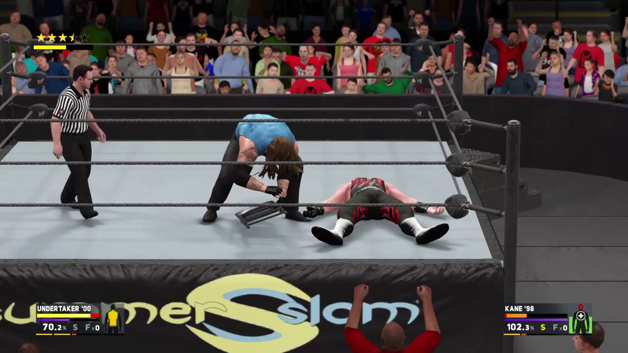 WWE 2K17 SIMULATION: The Undertaker vs Kane - SummerSlam 2000 Kane ...