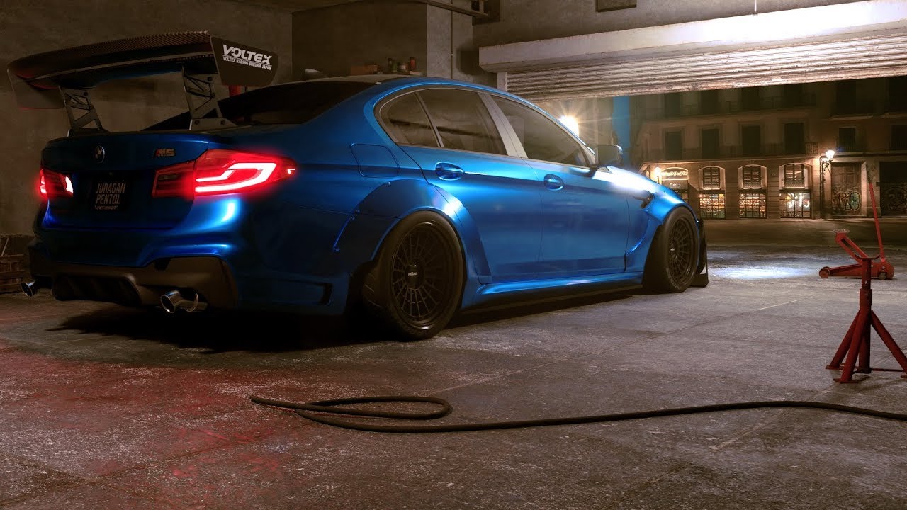 BMW M5 F90 - Engine Start Up (Blender 2.80) - YouTube