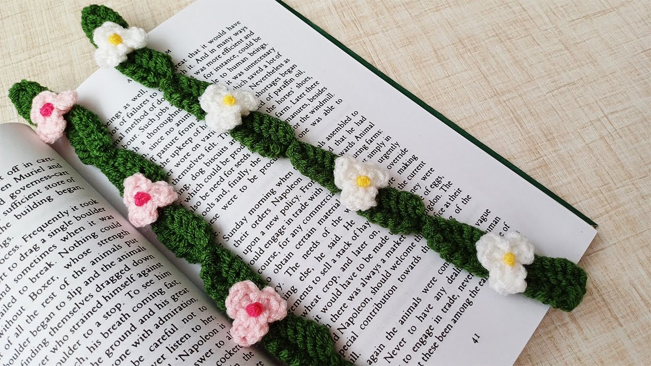Simple & Easy Crochet Flower Bookmark Pattern | Crochet Bookmark Flower ...