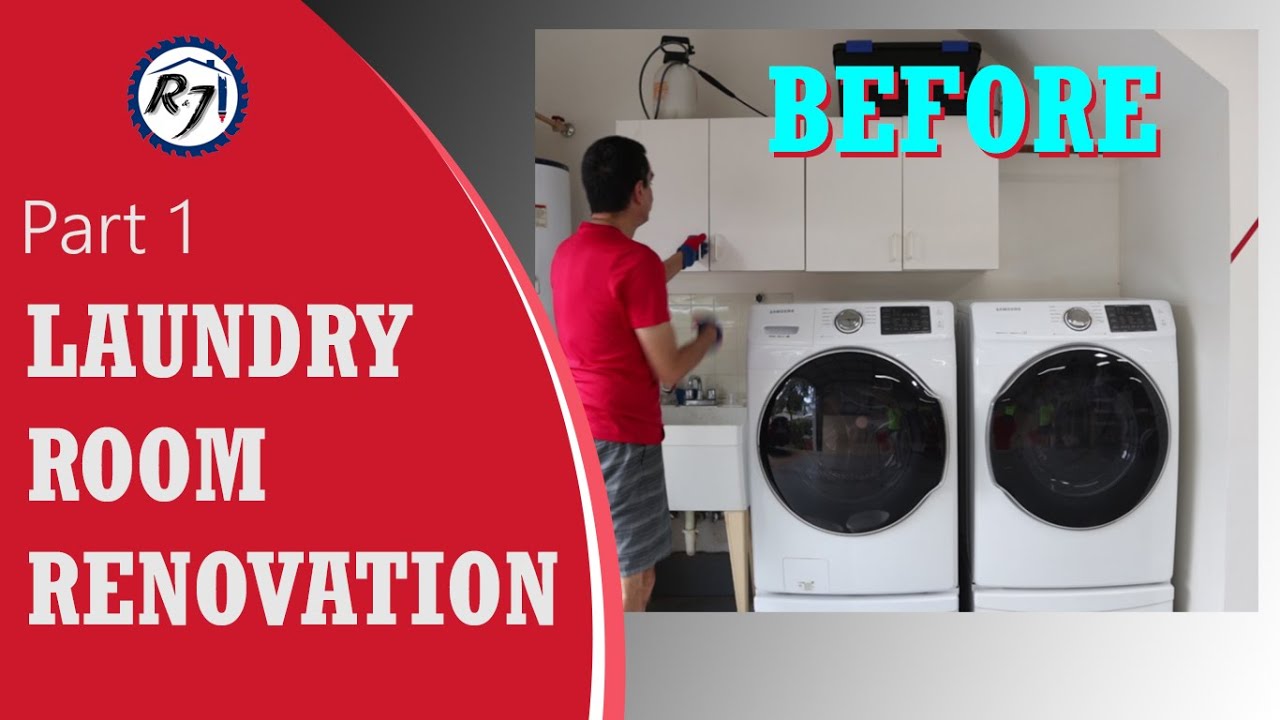 Poor Man's DIY: Laundry Room Renovation Part 1 - YouTube