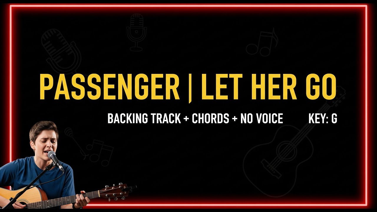 Chords on Screen: Passenger - Let Her Go (Backing Track No Vocals, No ...