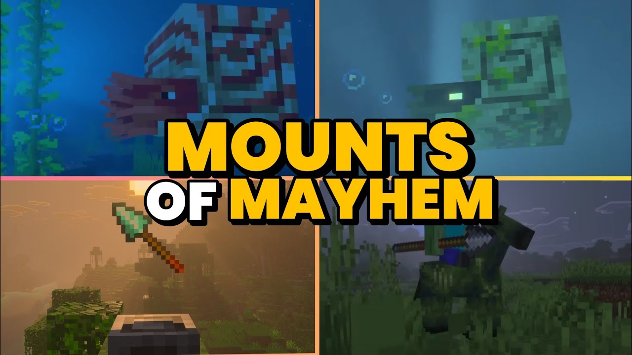 Minecraft - Mounts of Mayhem - EVERYTHING ANNOUNCED! 2 NEW MOBS! NEW WEAPON! Nautilus Mob! - YouTube