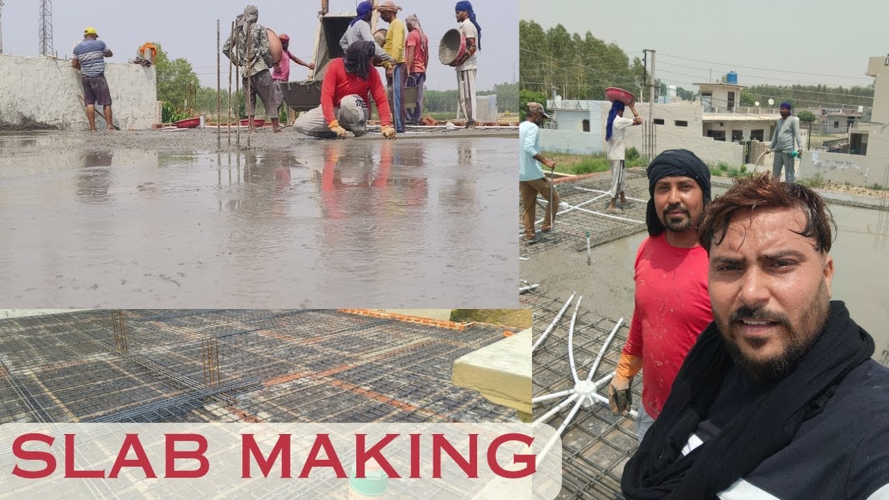 Concrete slab making process #kamm Wale - YouTube