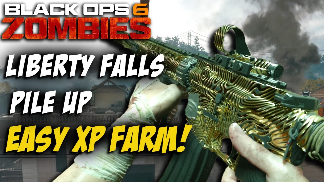 BLACK OPS 6 Zombies LIBERTY FALLS Pile Up (EASY XP/CAMO FARM) - YouTube