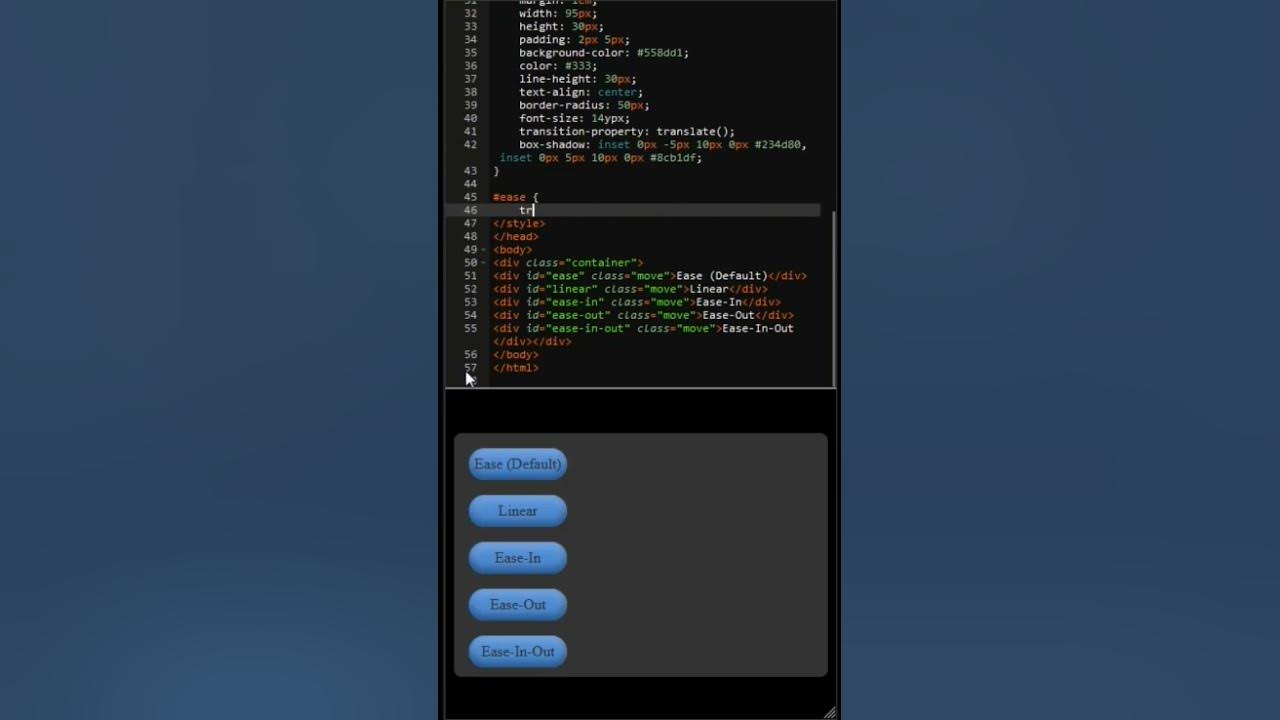 Timing Function Transition Property Of Css Html Css Shorts Cssanimation Youtube
