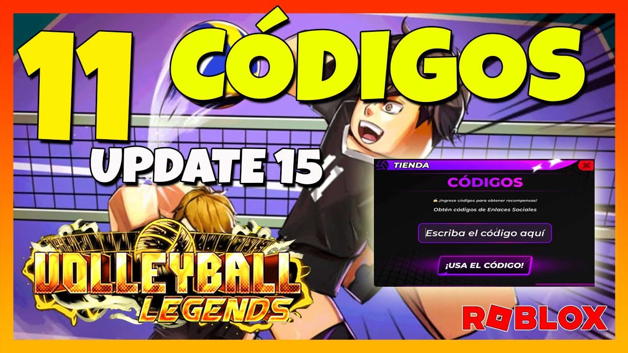 3 CÓDIGOS NUEVOS 11 CÓDIGOS de 🏐LEYENDAS DE VOLEIBOL🏐 Update 15🏐 ...