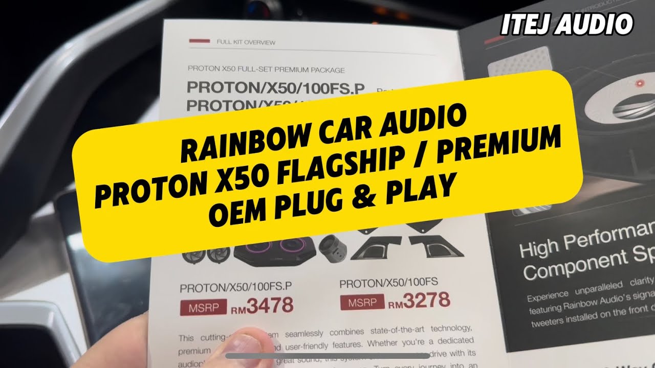 Rainbow Car Audio + Proton X50 Flagship / Premium spec - OEM Plug ...