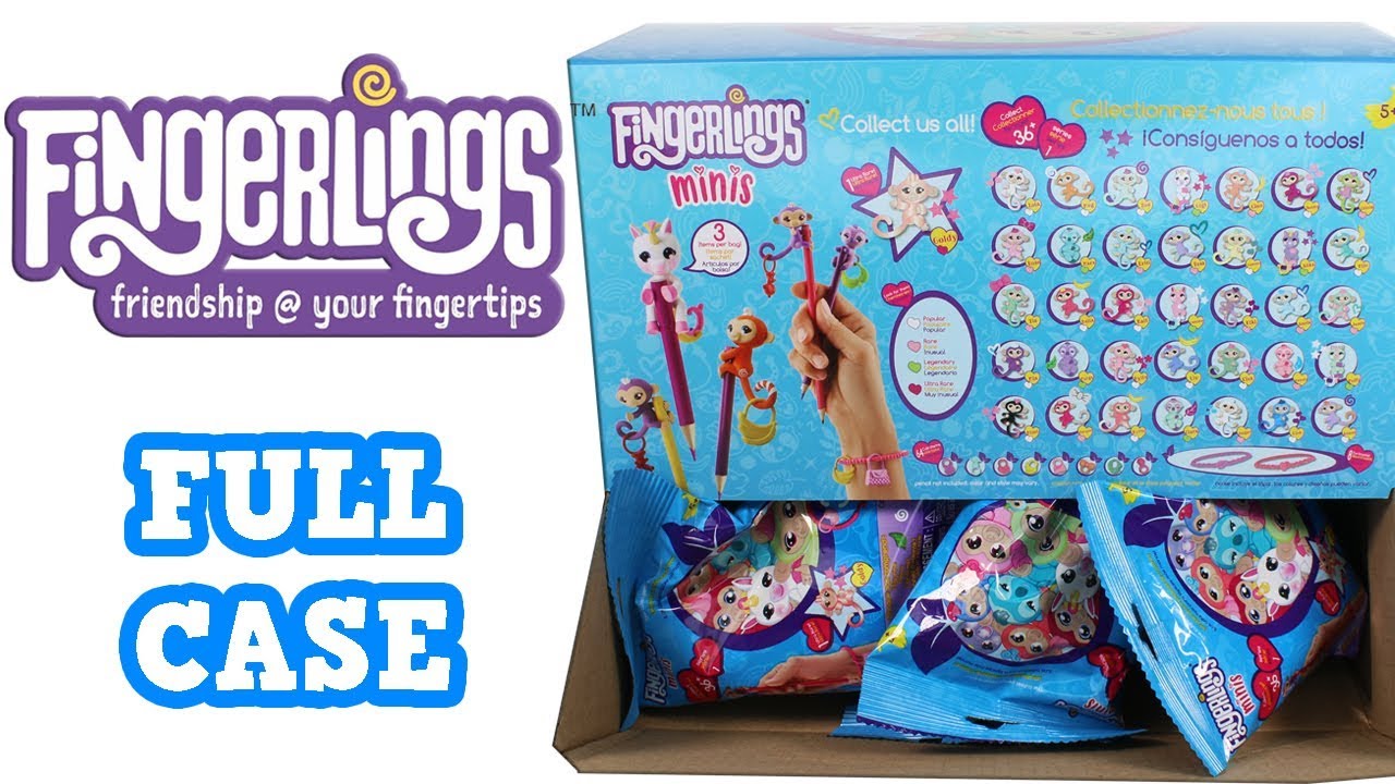 Fingerlings Minis Blind Bag Full Case Unboxing Toy Review Pencil ...