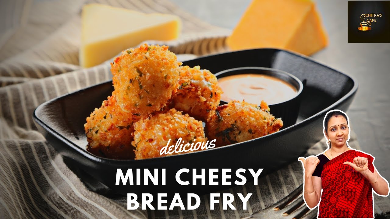 Mini cheesy bread fry || Easy evening snack recipe || Chitra's cafe ...