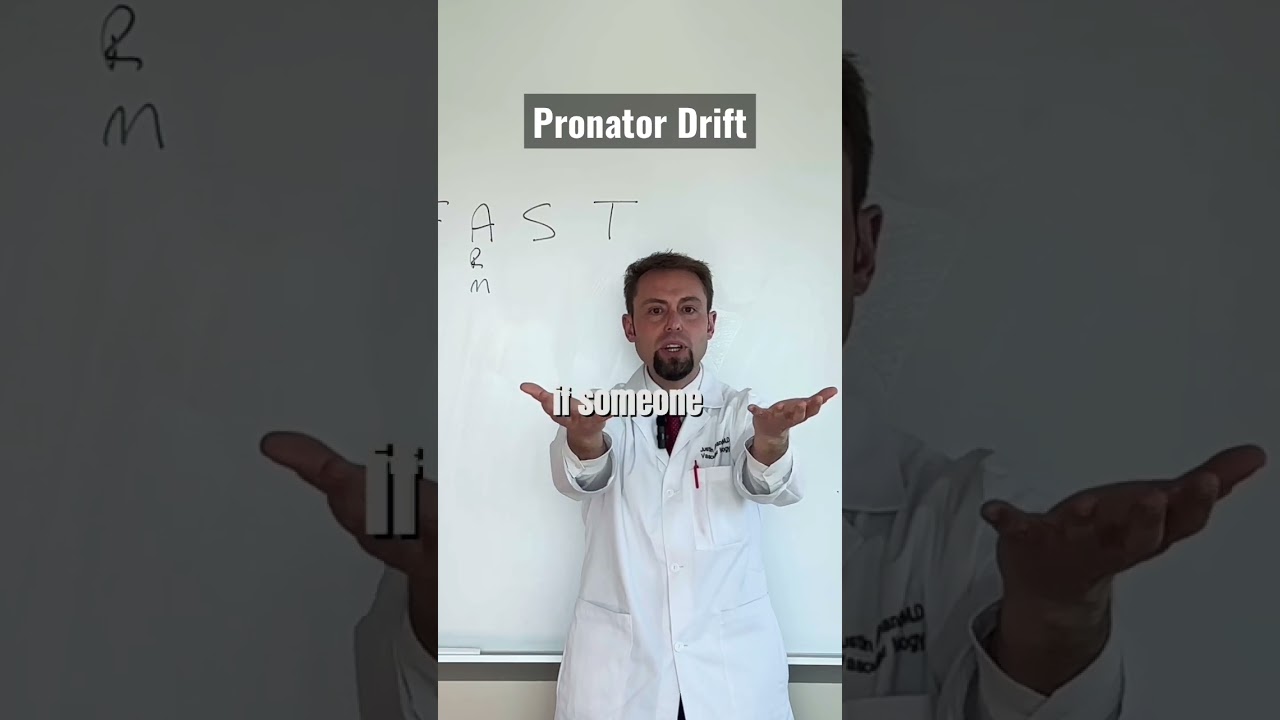 Pronator Drift: One of the best ways to diagnose a stroke . - YouTube