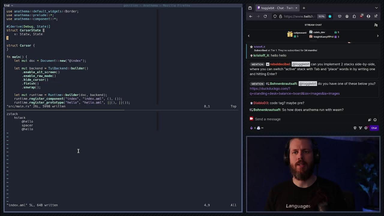 🦀 Rust | 🖵 TUI | Screenshots, demos and gifs | !anathema - YouTube
