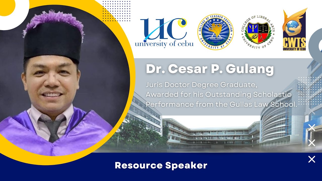 Voters' Education Webinar-Dr. Cesar P. Gulang | UC-NSTP DimDev Webinar ...