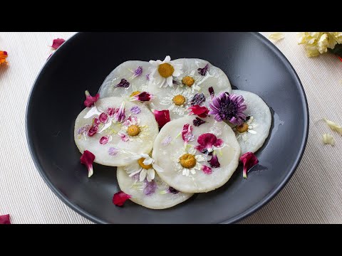 Hwajeon aka Flower Rice Cakes Recipe - 화전 - YouTube