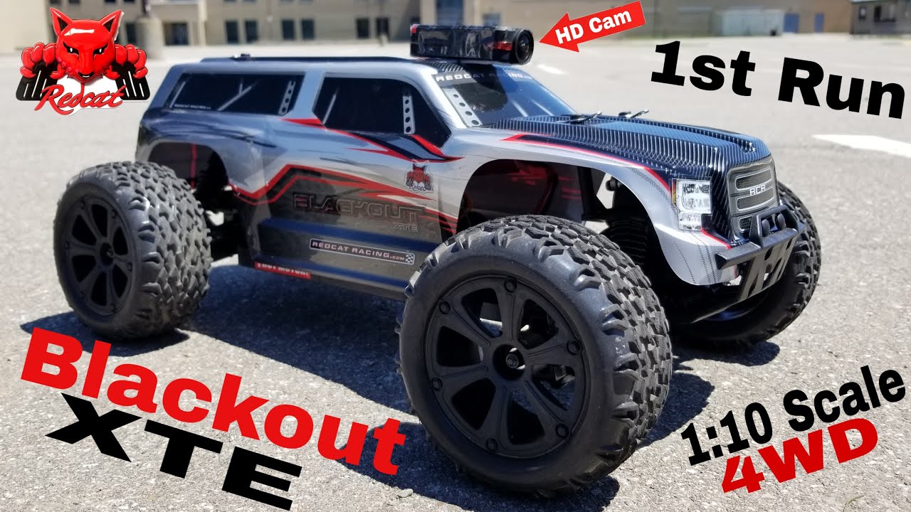 Redcat Blackout XTE (First Run) 1:10 scale, 4WD Truck. Love this thing ...