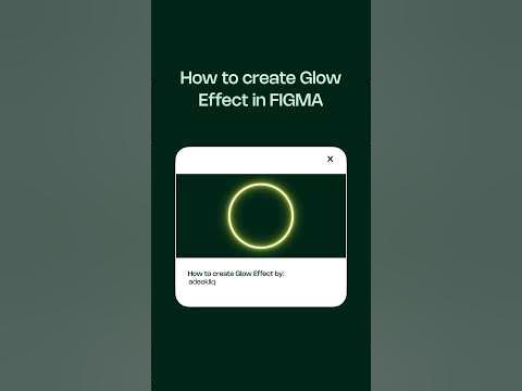 How To Create A GLOW EFFECT In FIGMA || #tutorial #figma #shorts #glow ...