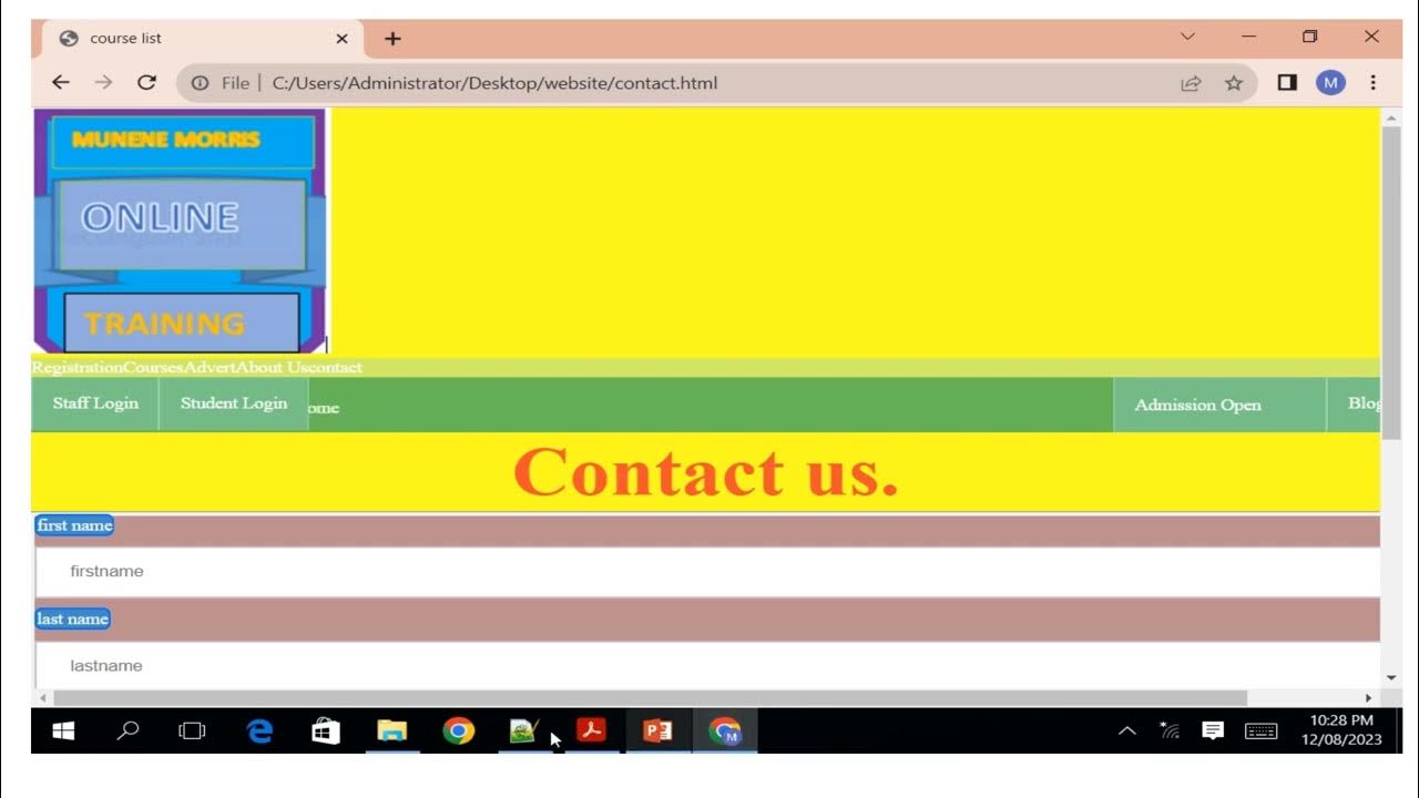 How to add logo to a website knec practical 13 Dict module 3 internet based programming unit ...