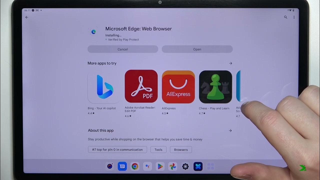 How To Install Microsoft Edge Browser On Lenovo Tab P11 GEN 2 - YouTube