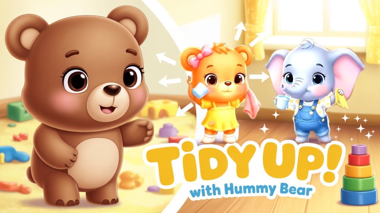 Hummy Bear's Magic Clean Up Song | Toddlers Actually Want to Tidy Up ...