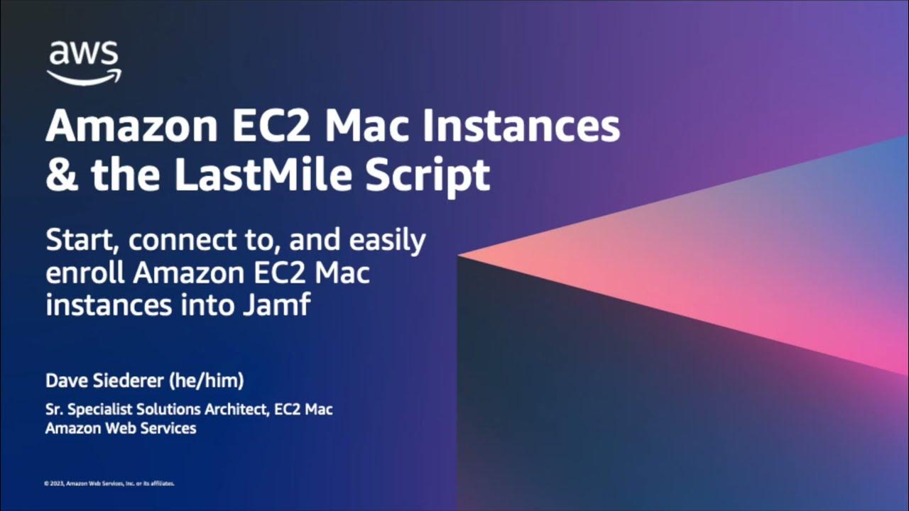 Start, Connect to, and Easily Enroll Amazon EC2 Mac Instances into Jamf | Amazon Web Services ...
