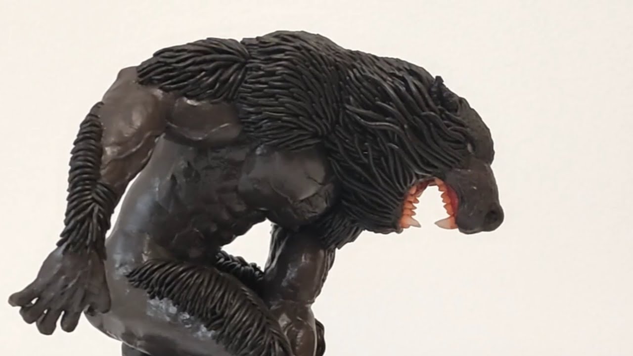 Werewolf Sculpture #Polymer Clay #Sculpting - YouTube