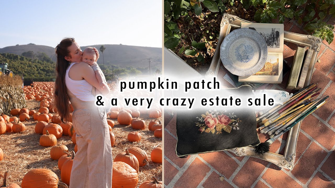 fall pumpkin patch & a very CRAZY estate sale - YouTube