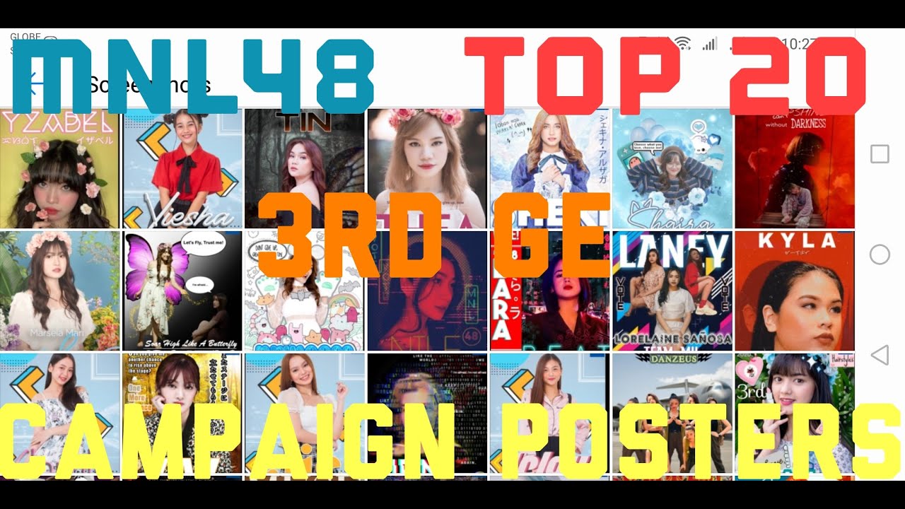 MNL48 TOP20 3rd General Elections CAMPAIGN POSTERS - YouTube
