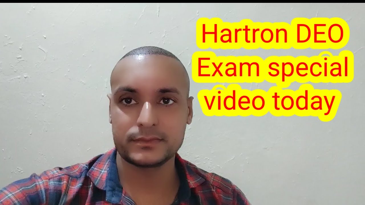 Hartron DEO Exam special video today - YouTube