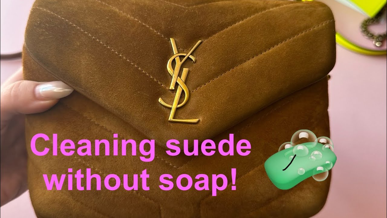Suede bag fix - How to clean designer suede purse - YouTube