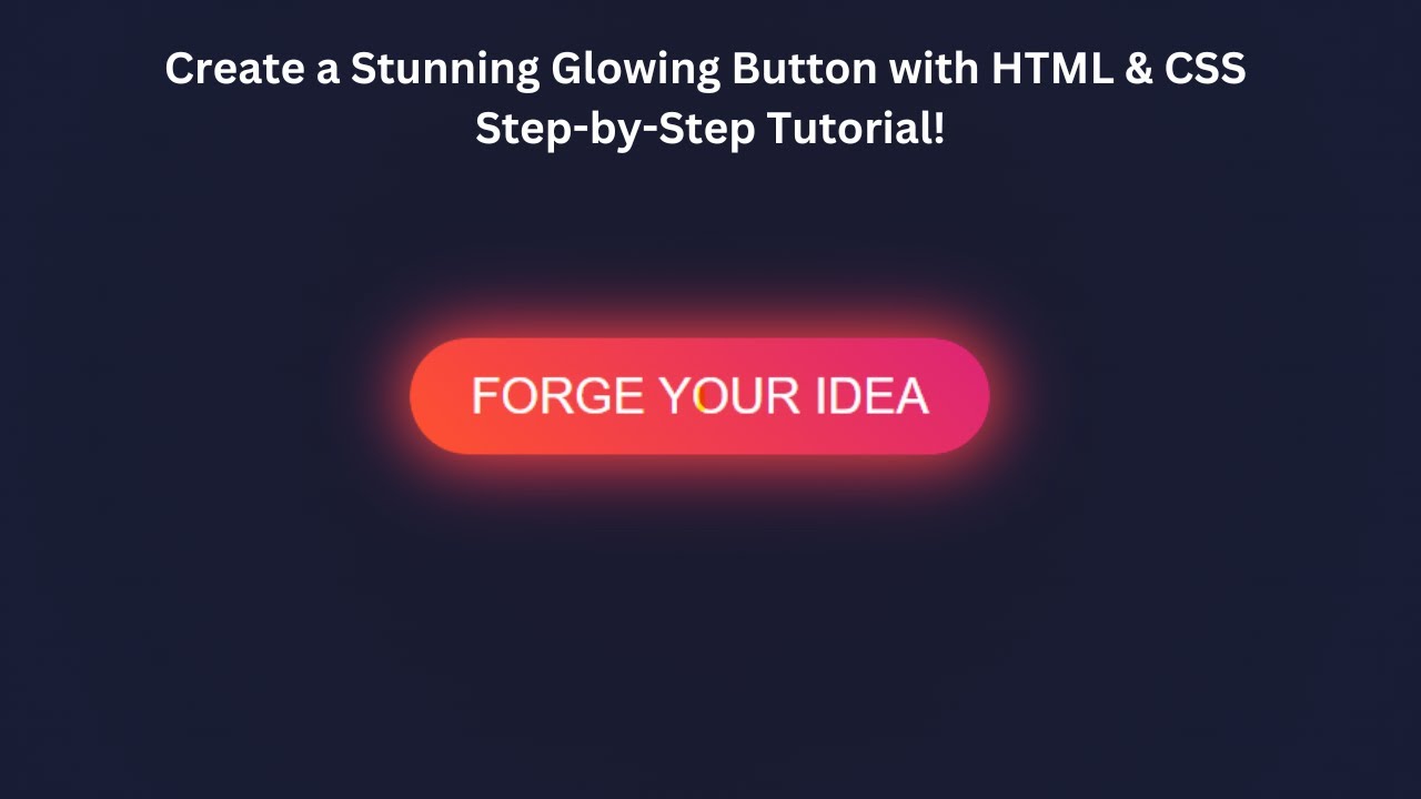 How To Create A Glowing Button With Html And Css Html Css Youtube 2230