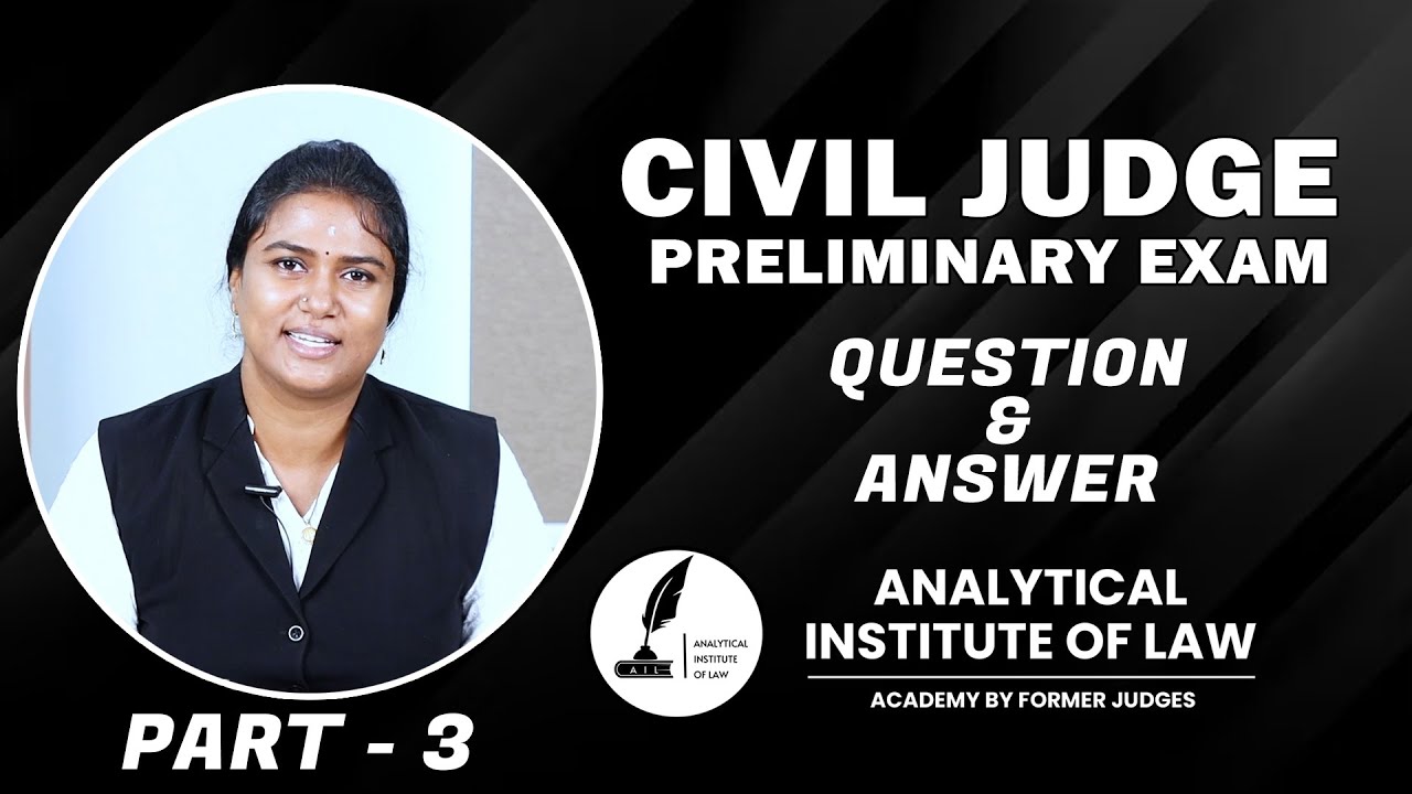 Civil Judge Preliminary Exam Q & A Part-3| Analytical Institute Of Law ...