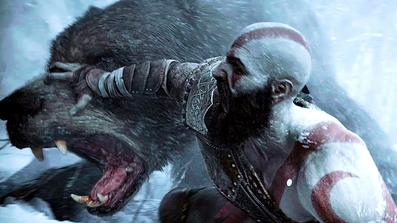 Kratos Fights Atreus in "Bjorn" Bear Form - God Of War Ragnarok PS5 ...