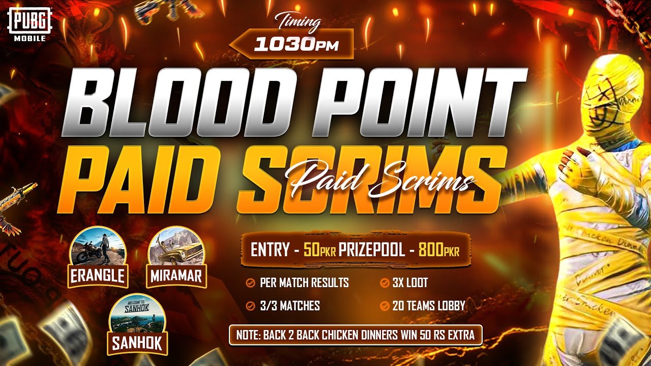 Blood Point 10:20 13 November Paid Scrims | Road To 1k Subscribers ...