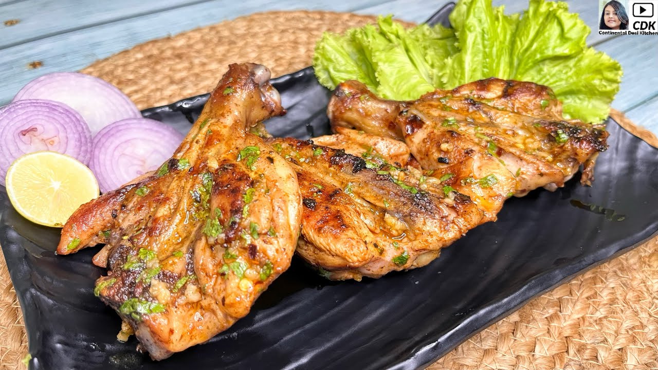 Grilled Butterfly Chicken Drumsticks | Pan Grilled Chicken Legs Recipe ...