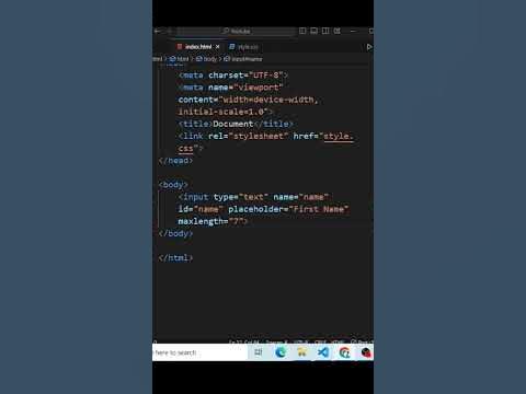 Customize input length in #javascript #html #css #code - YouTube