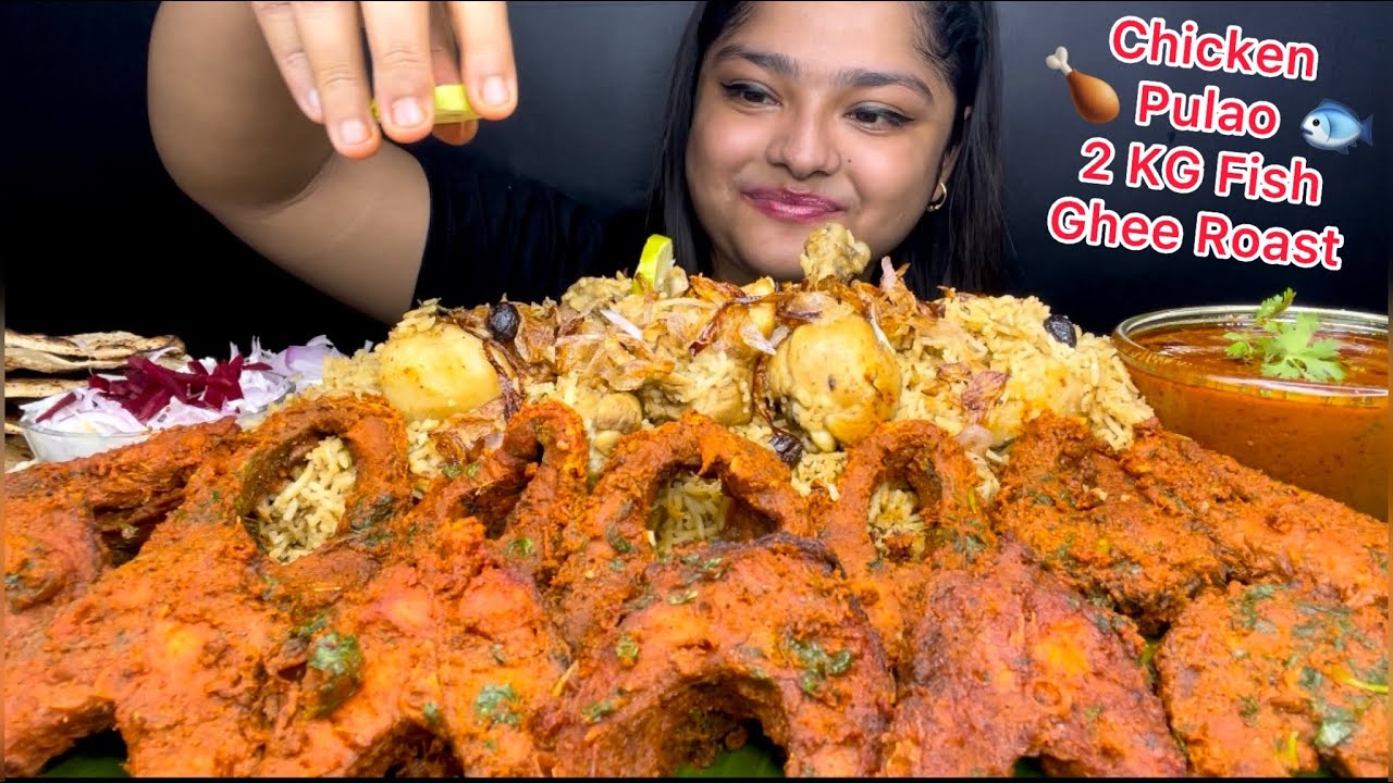 2 KG SPICY FISH GHEE ROAST 🐟 WITH WHITE CHICKEN PULAO 🍗 EXTRA GRAVY AND ...