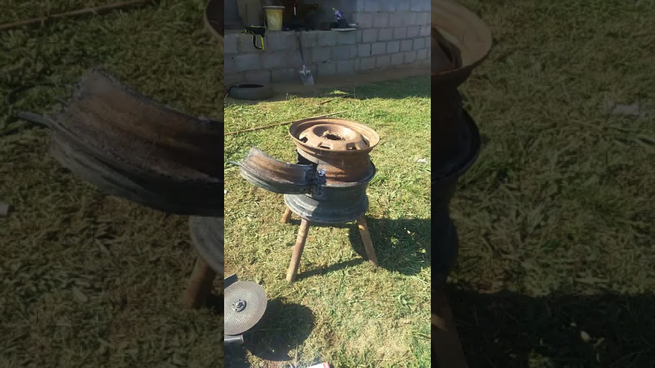 Diy stove from car rims - YouTube