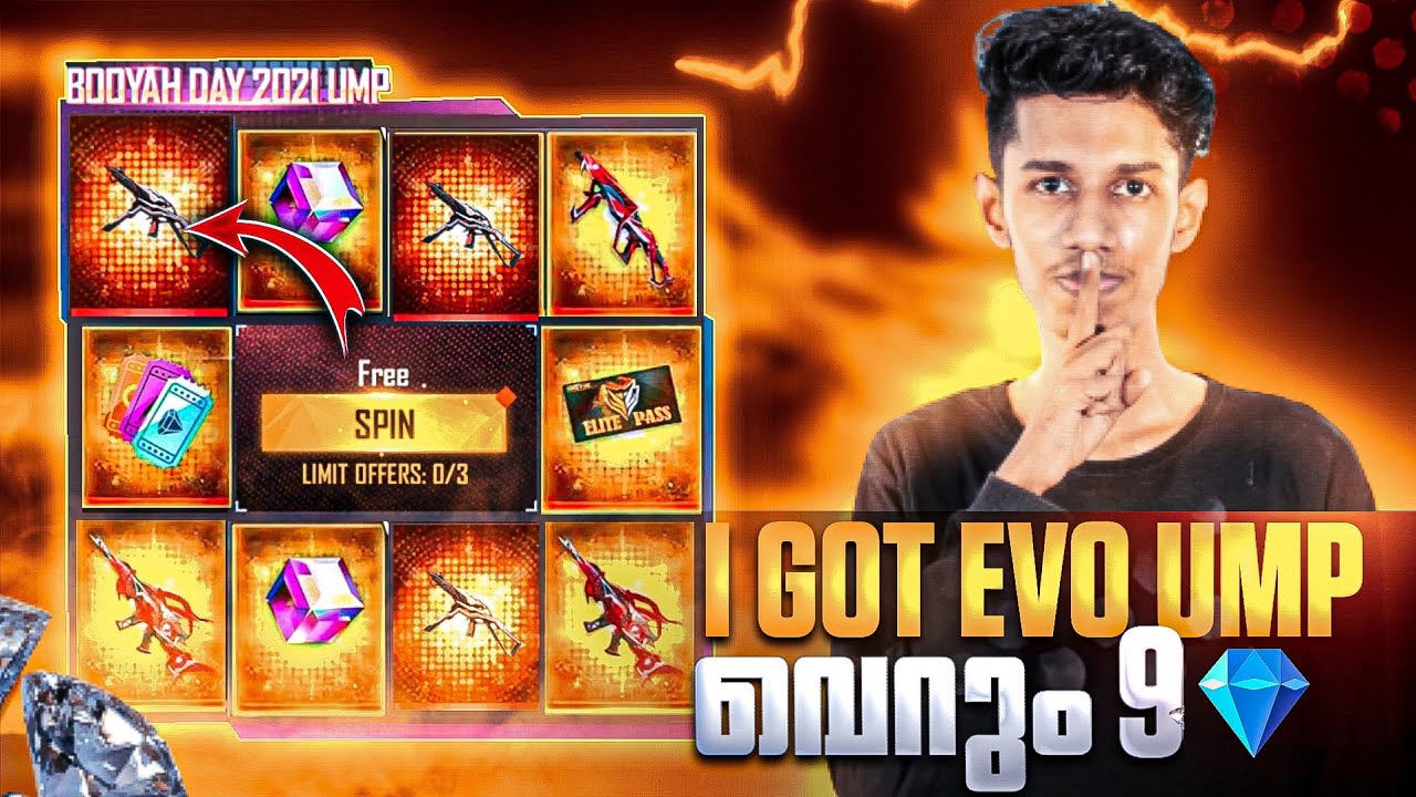 Evo Ump 😍 വെറും 9 Diamond മാത്രം ? 😱 Spinning Evo Ump - Garena Freefire ...